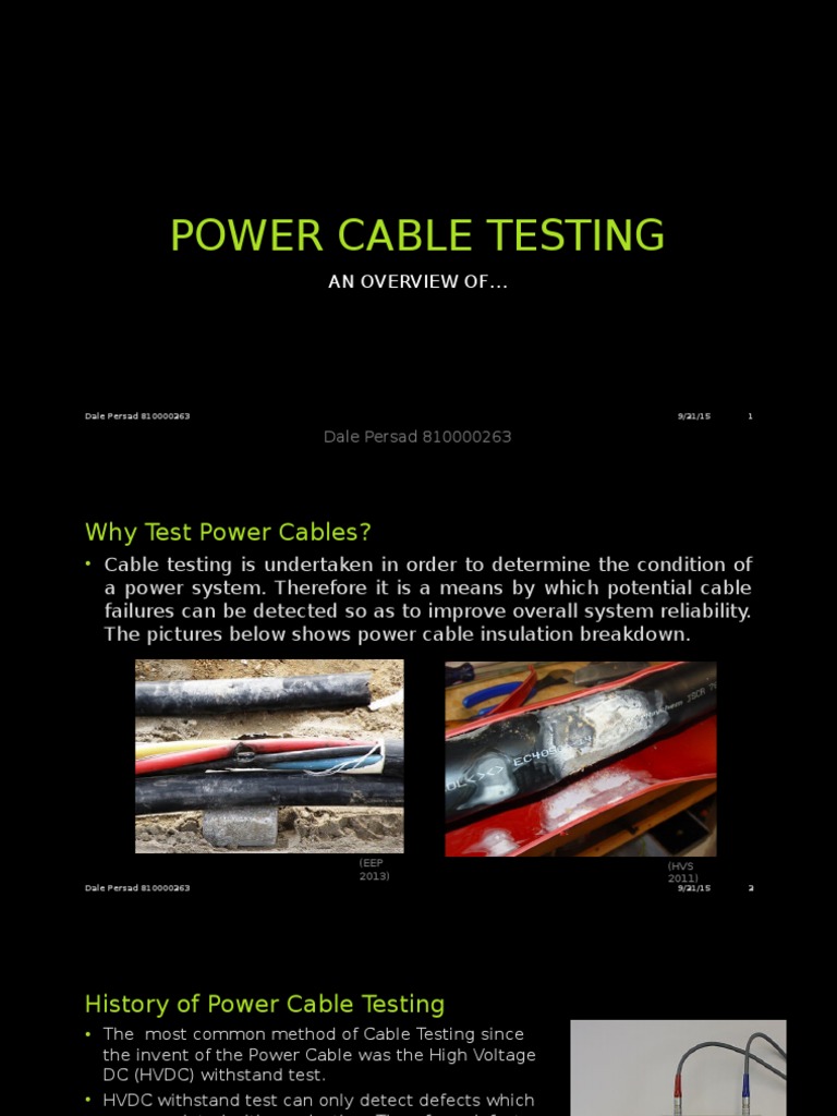 POWER CABLE TESTING METHODS | PDF | Dielectric | Alternating Current