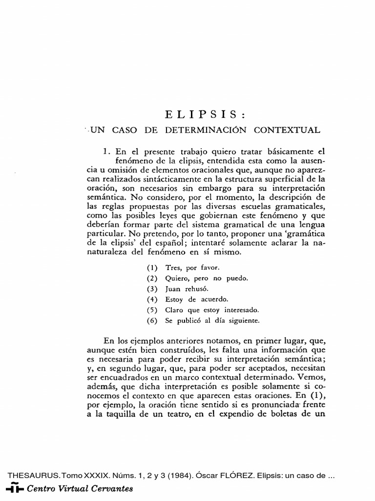 Definición y ejemplos de elipsis | PDF