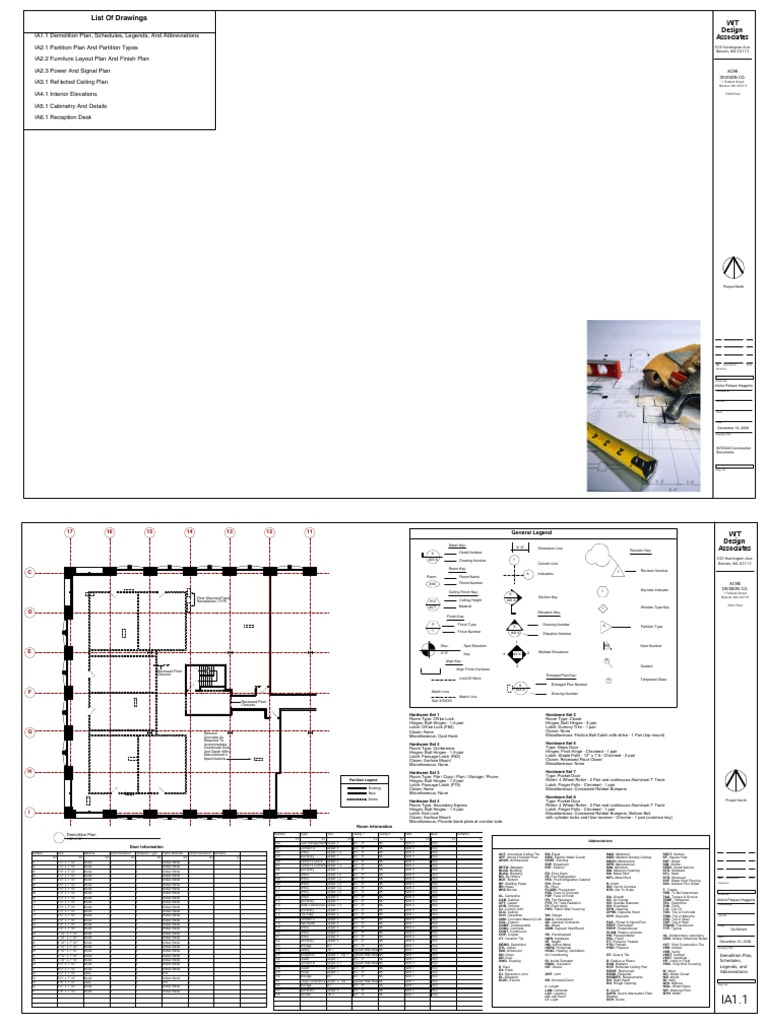List of Drawings: Acme Division Co | PDF