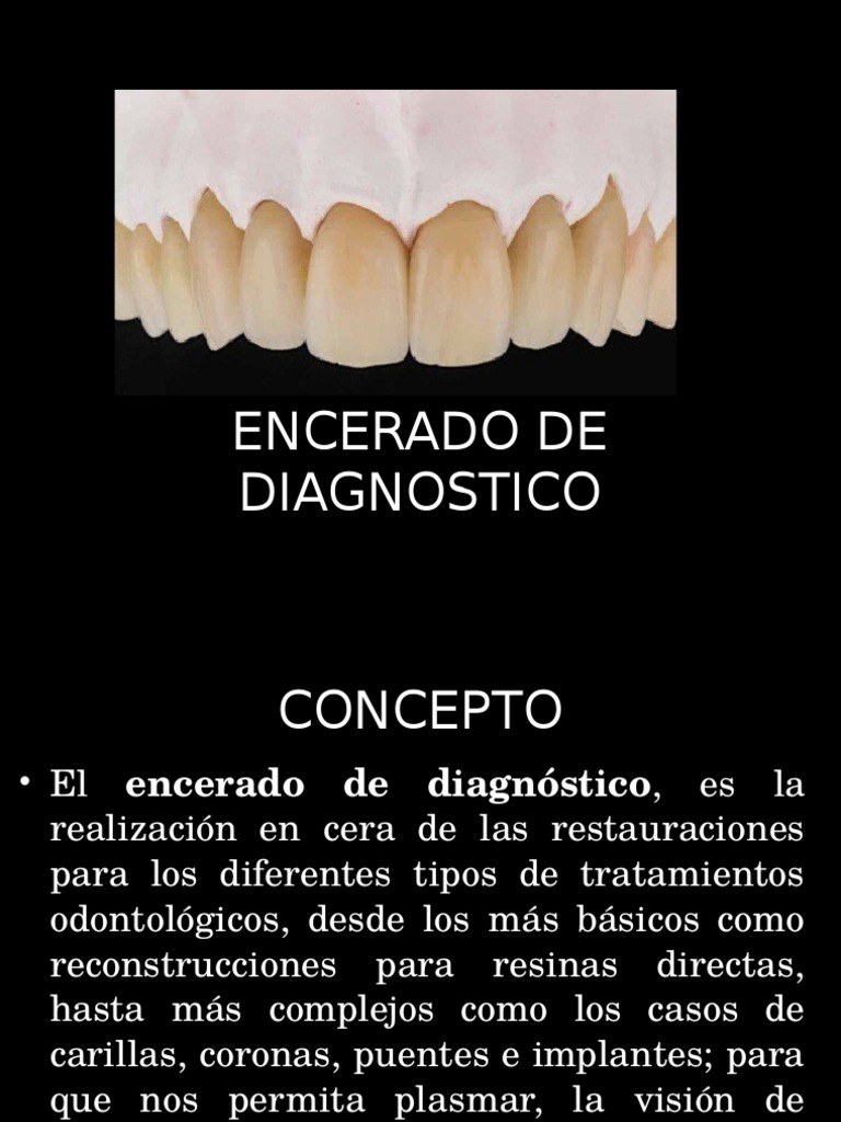 Encerado de Diagnóstico Dental: Guía Completa | PDF | Odontología | Diente humano