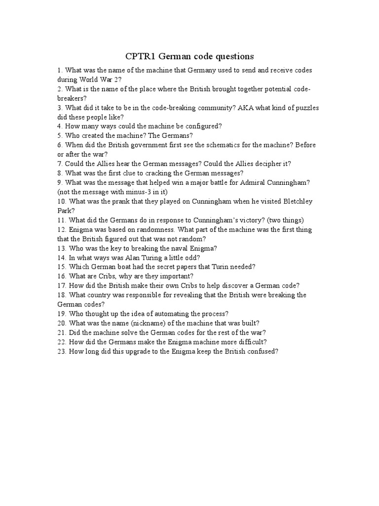 German WWII Code-Breaking FAQ | PDF | Cryptanalysis | Espionage Techniques