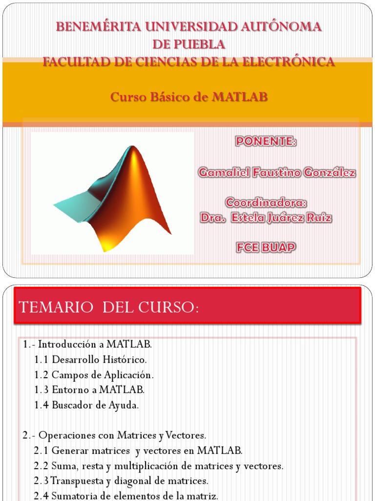 Curso Básico Matlab | PDF | Matlab | Informática