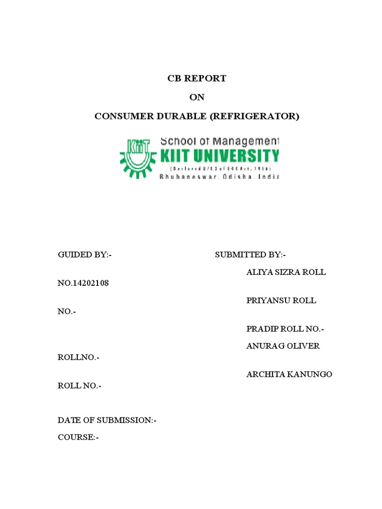 CB Report | PDF | Consumer Behaviour | Questionnaire