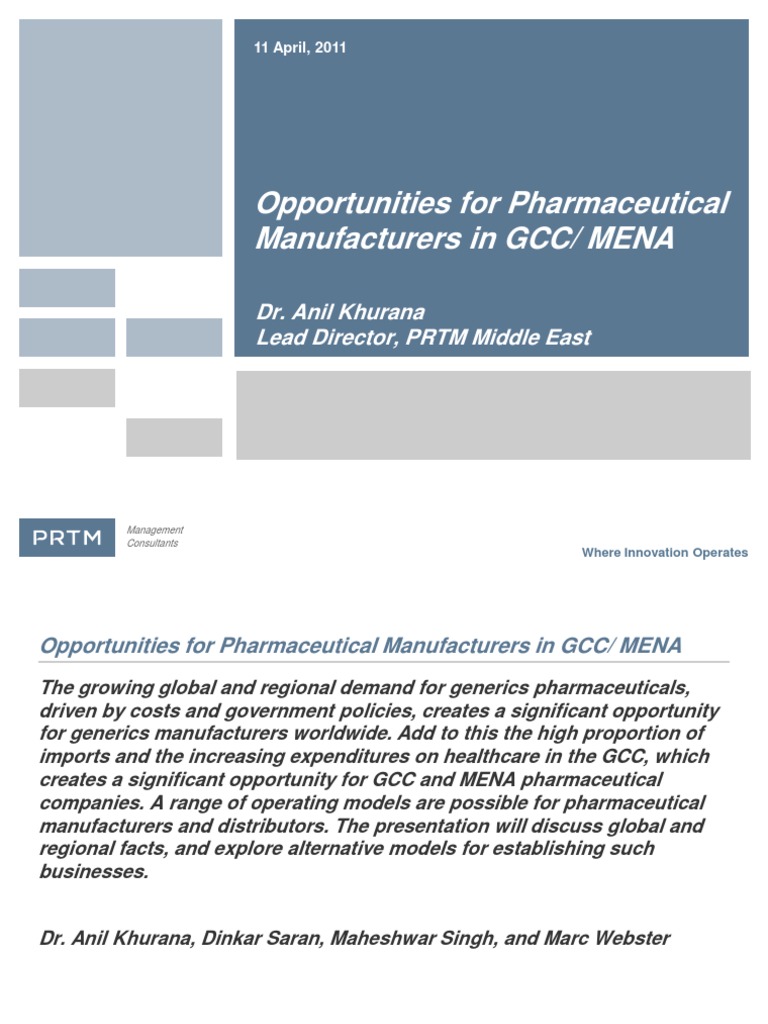 Opportunities For Pharma in GCC | PDF | Generic Drug | Pharmaceutical ...
