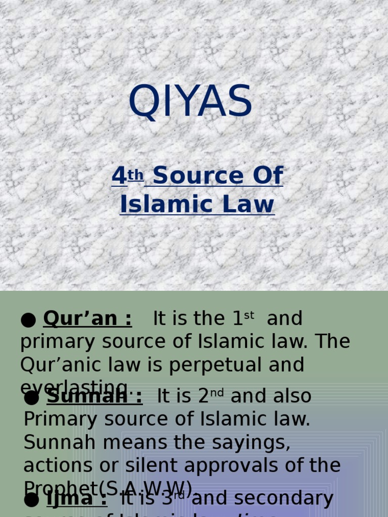 Qiyas | PDF | Sharia | Islamic Ethics