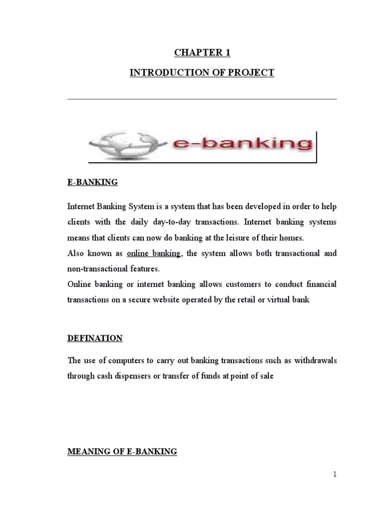 Online Banking System Project