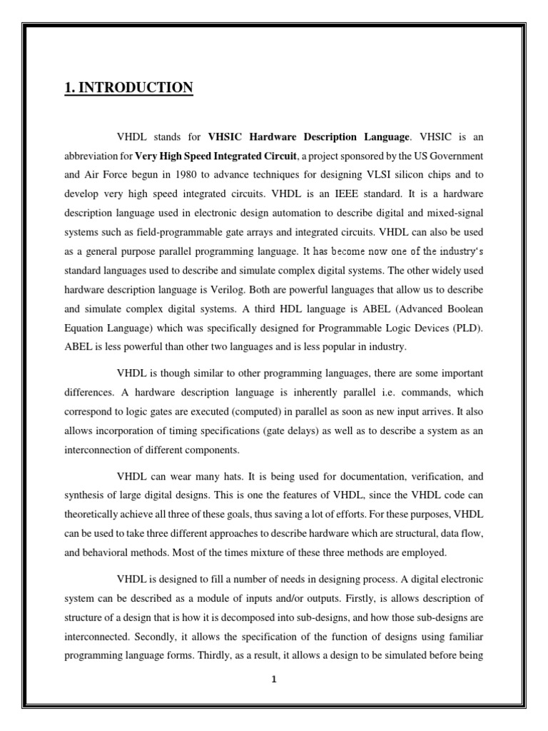 Report VHDL PDF | PDF | Vhdl | Control Flow