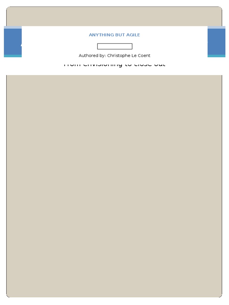 Agile Project Plan Template | PDF | Scrum (Software Development ...