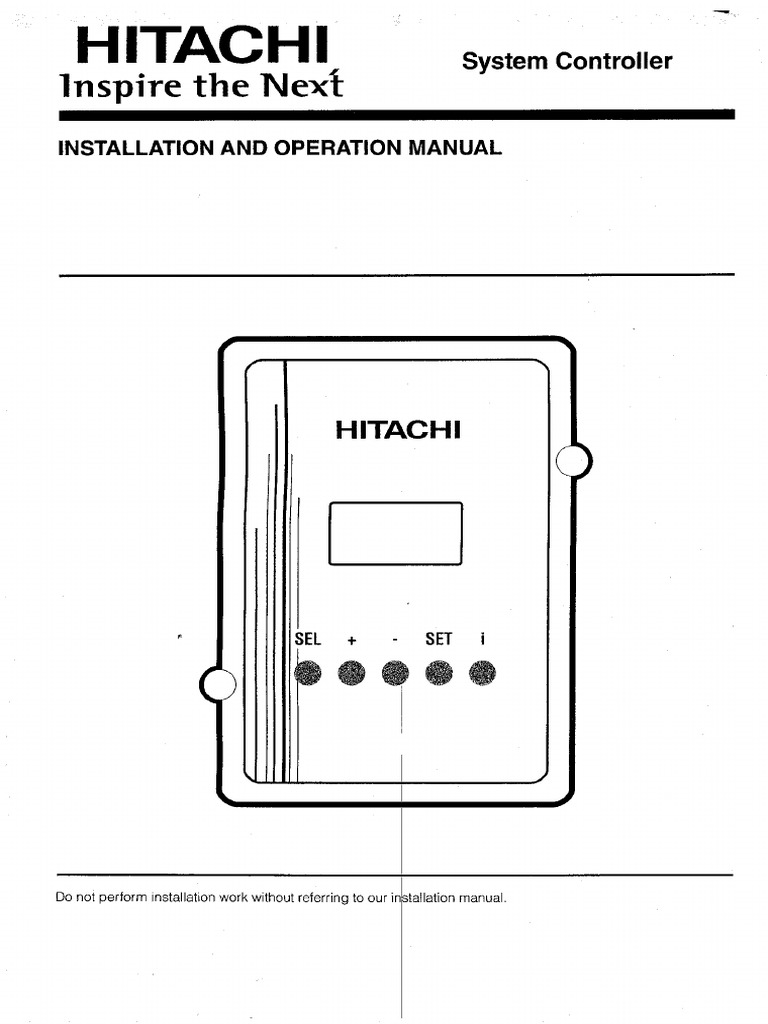 Hitachi Yutaki Controller Pack - 1η γενιά | PDF