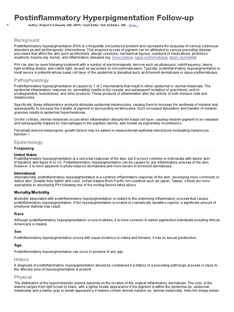 Postinflammatory Hyperpigmentation Guide | PDF | Acne Vulgaris | Epidermis