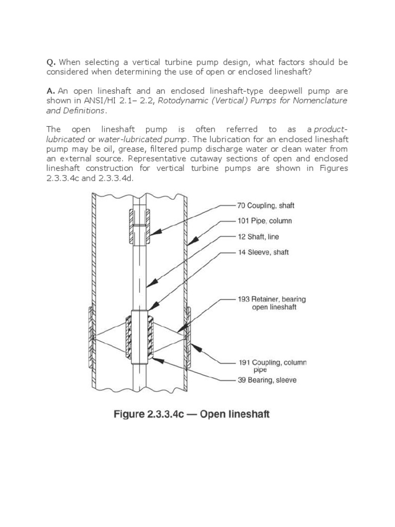 Determining The Use of Open or Enclosed Lineshaft | PDF | Bearing ...