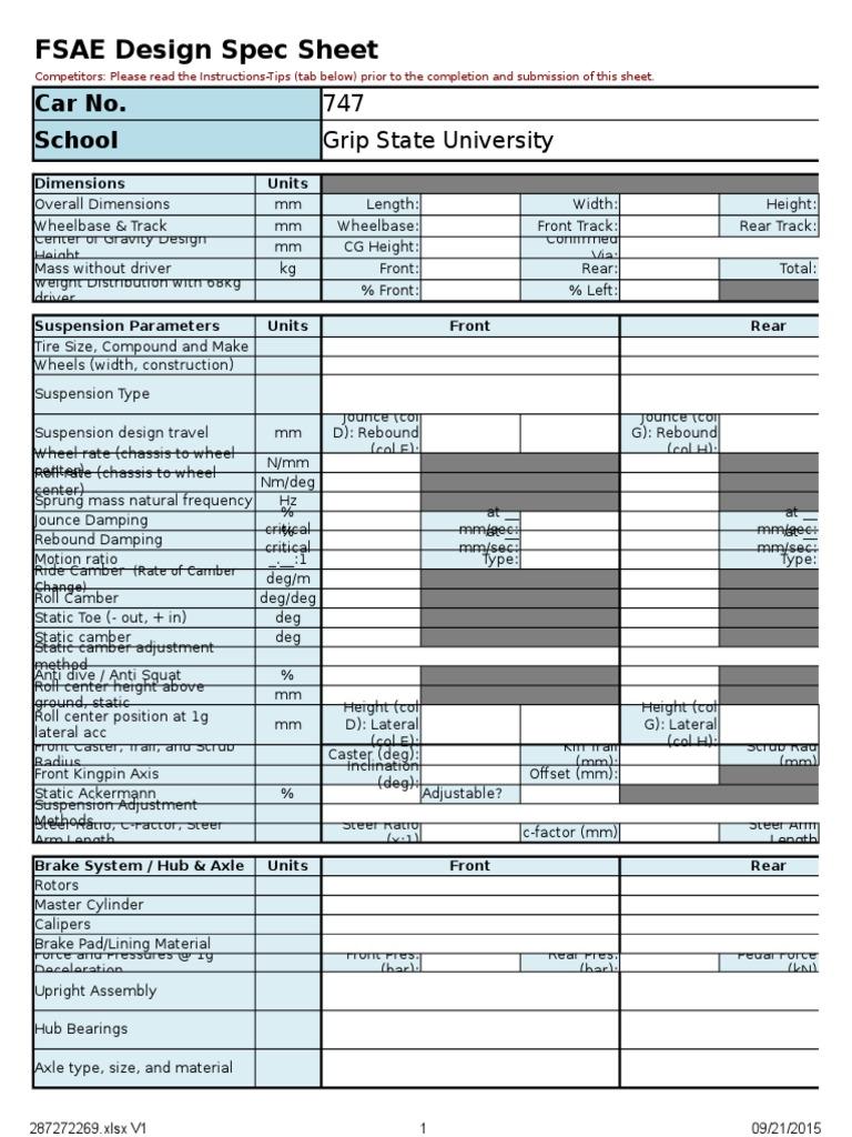 2015 FSAE -Design IC Spec Sheet_2015 - Template_2015!03!10 Ver ...