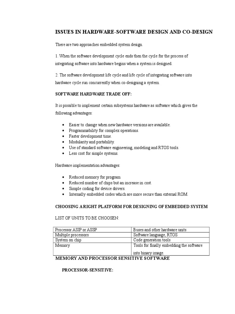 Issues in Hardware-Software Design and Co-Design | PDF | Pointer (Computer Programming) | Array ...