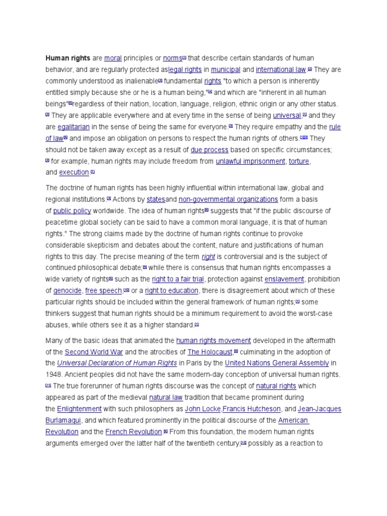 Human Rights | PDF | Human Rights | Natural And Legal Rights