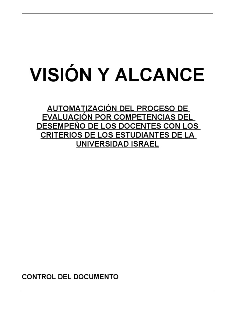 Documento Vision y Alcance Sepcod | PDF | Evaluación | Toma de decisiones