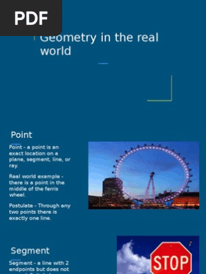 Geometry Point In Real Life PPT Coordinate Geometry And Real Life