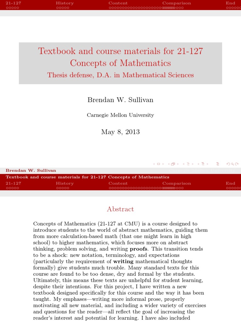 Textbook and Course Materials For 21-127 Concepts of Mathematics | PDF ...