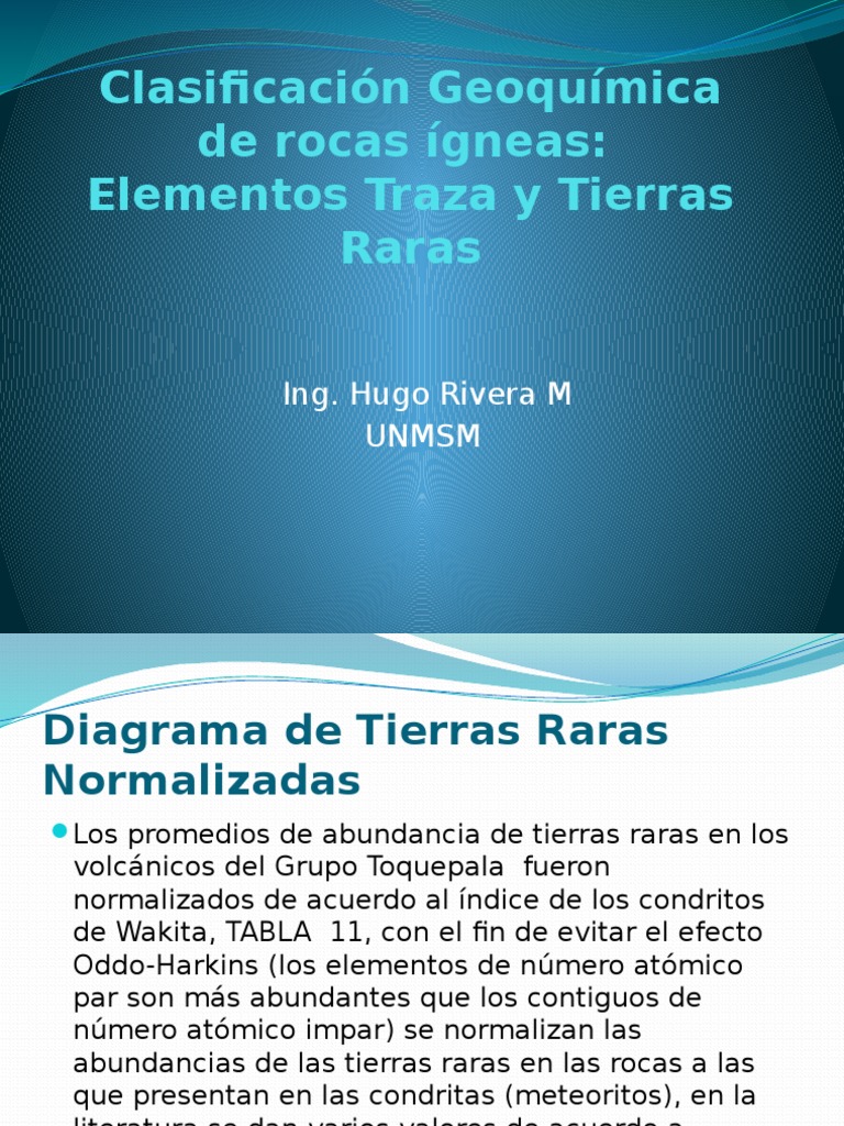 Diagrama TR y elementos traza rocas Toquepala | PDF