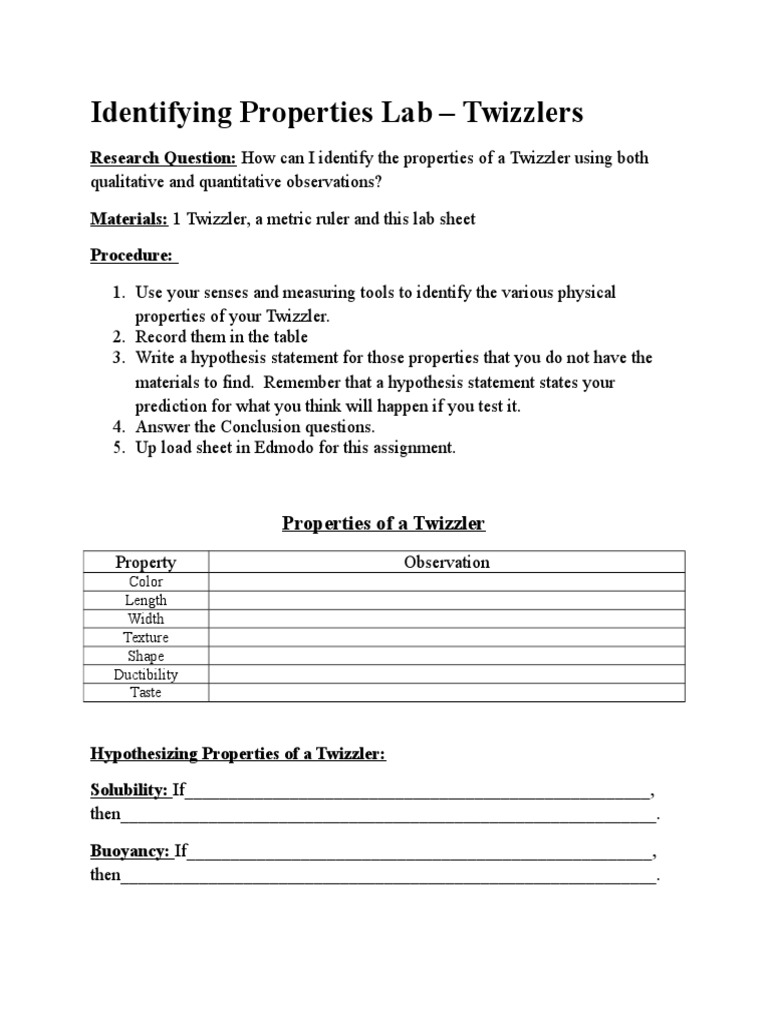 LB - Identify Properties Lab - Twizzlers | PDF | Career & Growth | Art