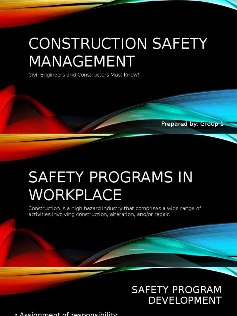 Construction Safety Management Guide | PDF | Safety | Industries