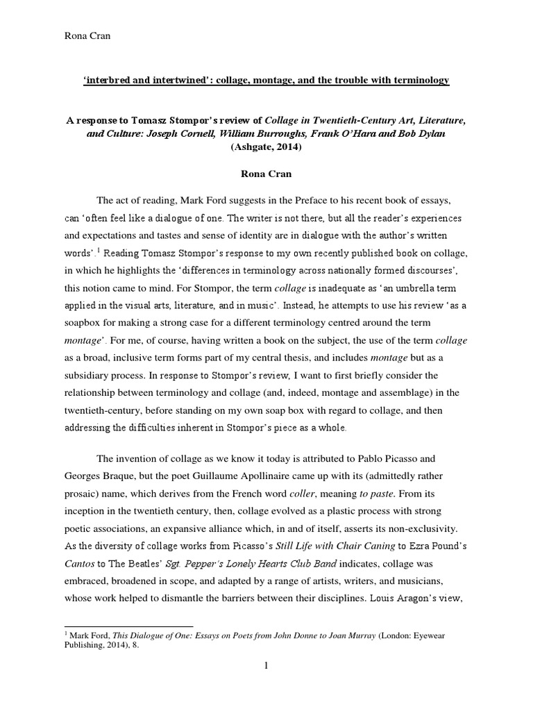 Interbred and Intertwined - Collage Montage and The Trouble With ...