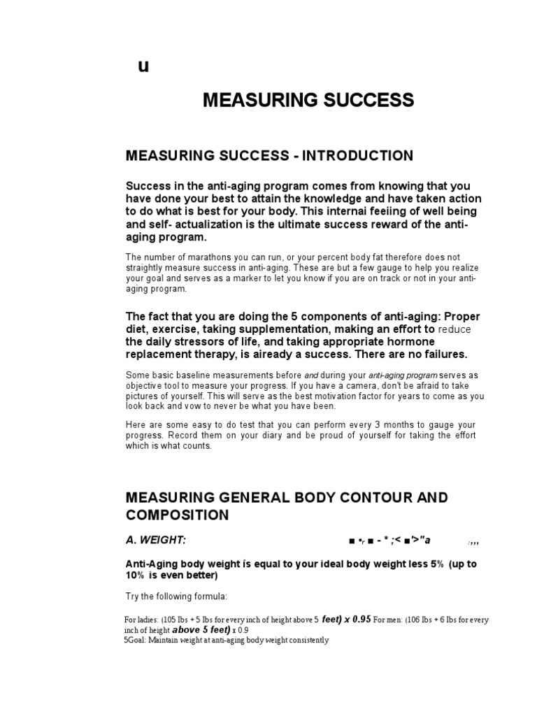 Measuring Success | PDF | Wellness | Medical