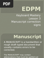 Basic Editing Symbols - Manuscript Signs | PDF