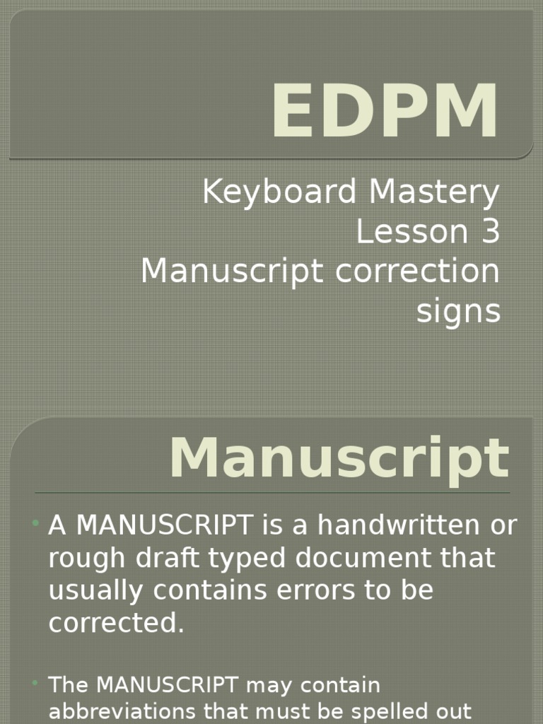 Manuscript Correction Guide | PDF | Manuscript | Text