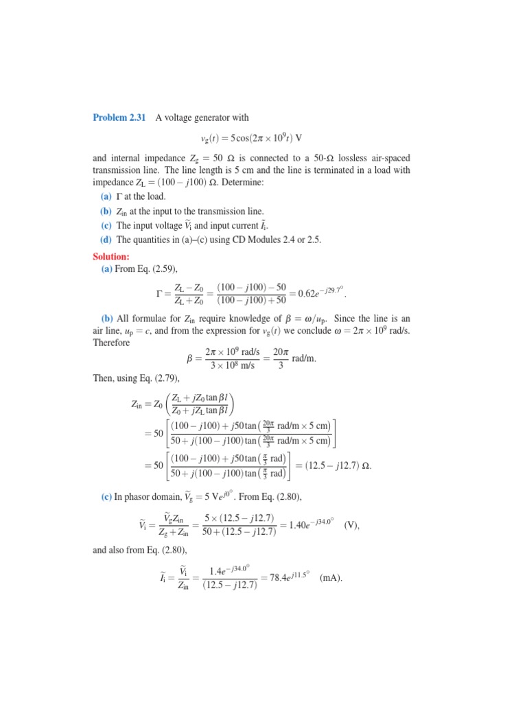 Fundamentals of Applied Electromagnetics 2.31 | PDF