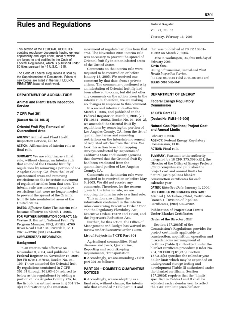 Rule: Natural Gas Companies (Natural Gas Act) : Natural Gas Pipelines ... Rule: Natural Gas Companies (Natural Gas Act) : Natural Gas Pipelines ...