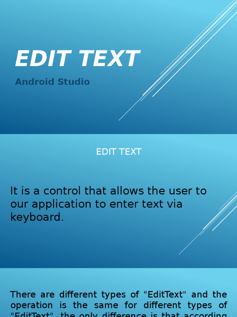 Android EditText Guide | PDF