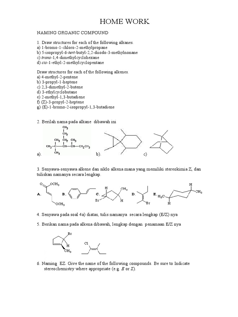 2013 Homework Kimor | PDF | Ester | Chemical Reactions