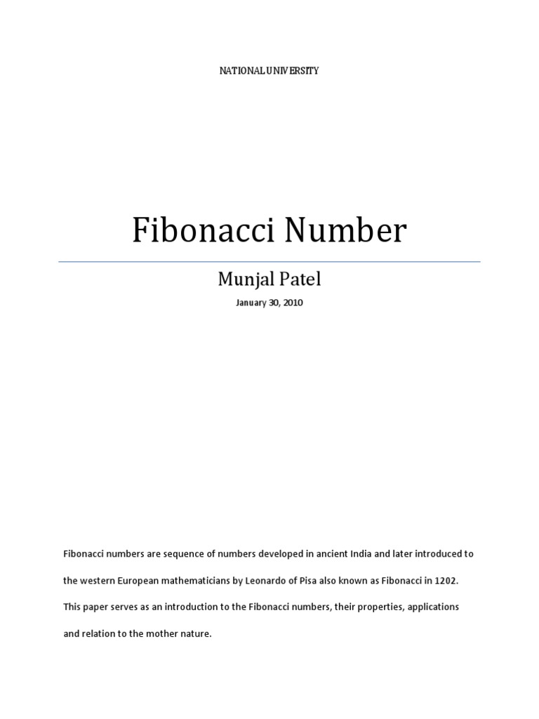 Fibonacci Numbers Explained | PDF | Numbers | Sequence