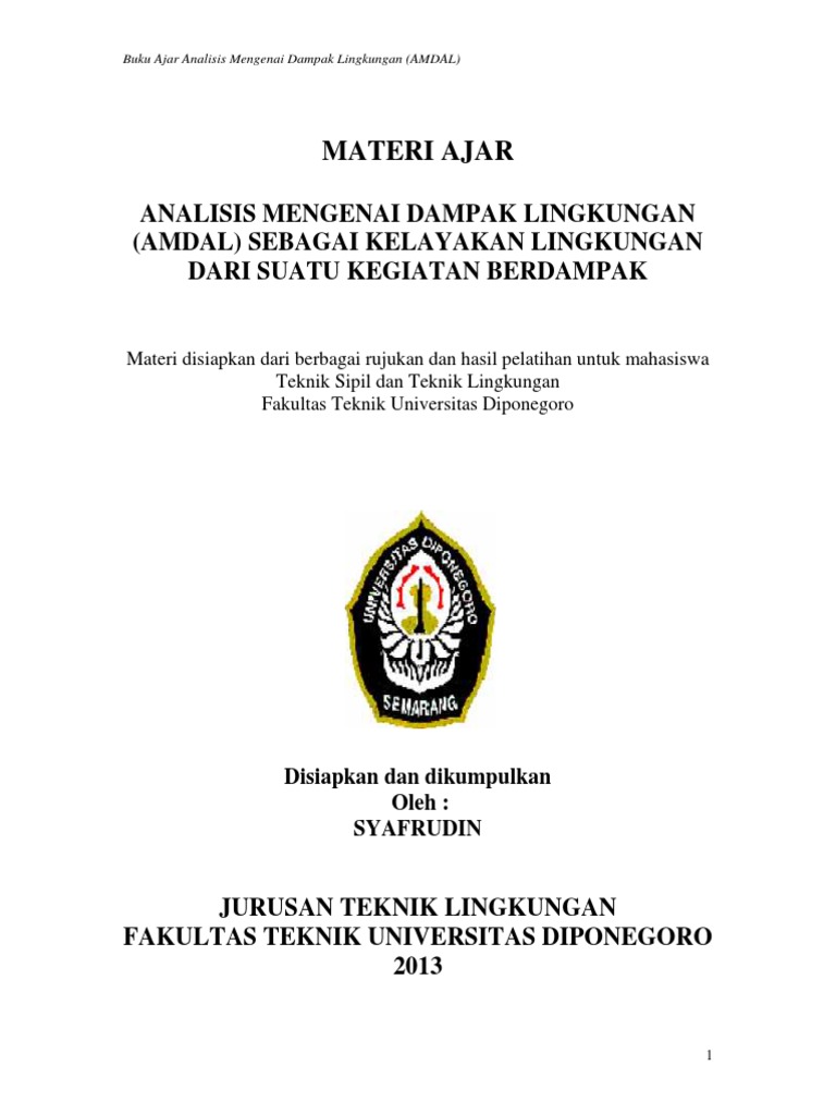 (Buku) Materi Ajar AMDAL | PDF | Sains & Matematika