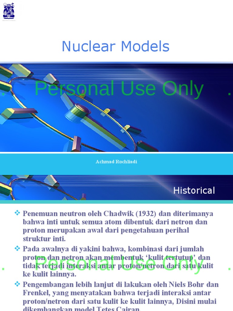 Nuclear Models: - Personal Use Only | PDF | Science & Mathematics