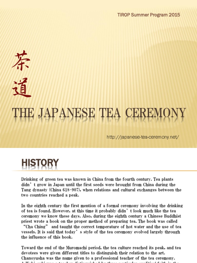 The Japanese Tea Ceremony | PDF | Caffeinated Drinks | Hot Drinks