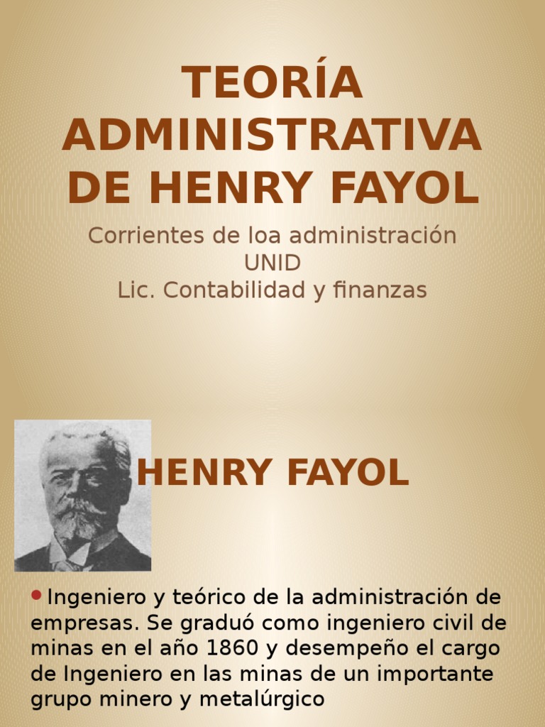 Teoria Administrativa de Henry y Fayol | Descargar gratis PDF | Economias | Science