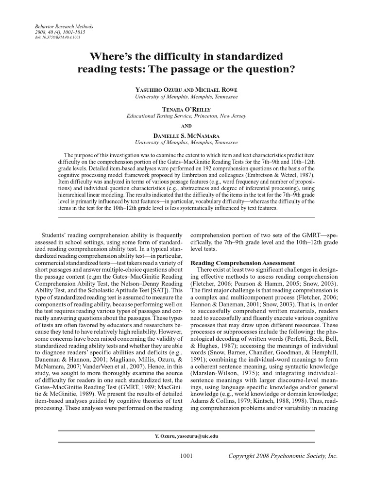 Latent Rank Theory | Download Free PDF | Test (Assessment) | Reading ...