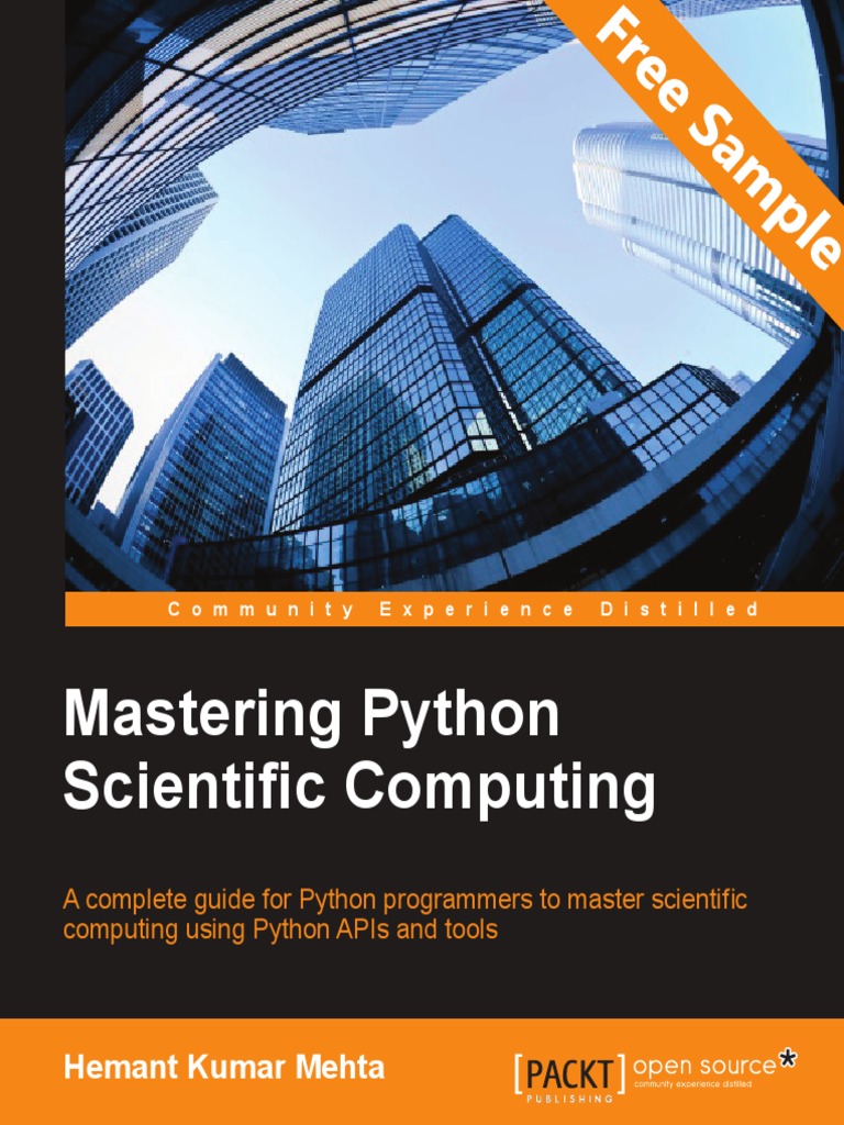 Mastering Python Scientific Computing Sample Chapter Pdf Python Programming Language 7957