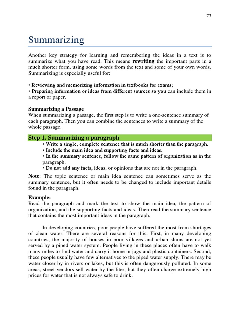 Summarizing | PDF | Wetland | Recycling