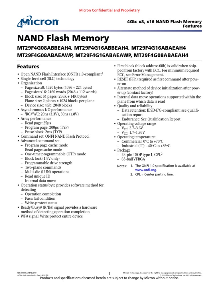 Nand Flash | PDF | Flash Memory | Input/Output