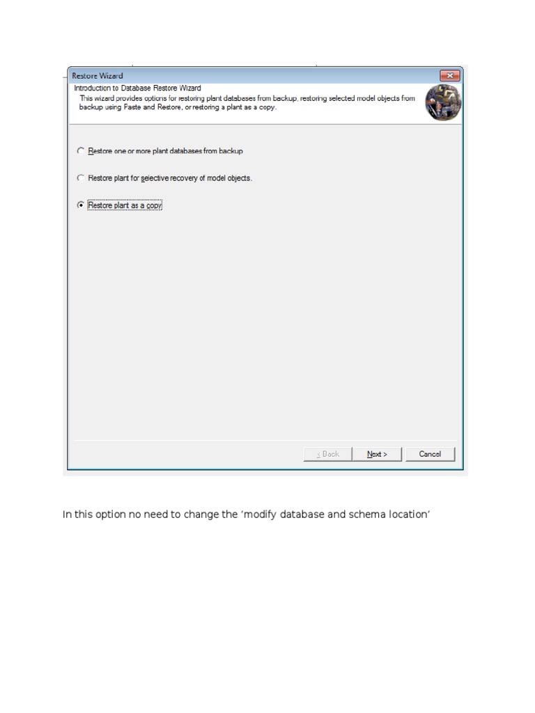 SP3D Project Restore | PDF