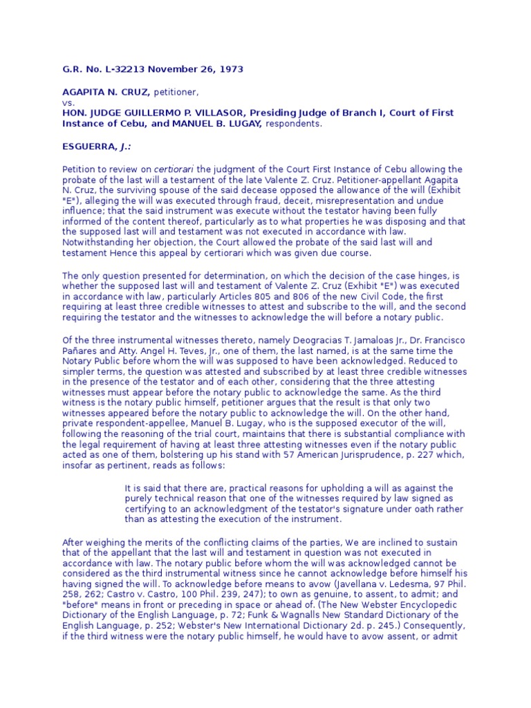 Civil Law - From Notarial Wills Until Reserva Troncal Only | PDF | Will ...