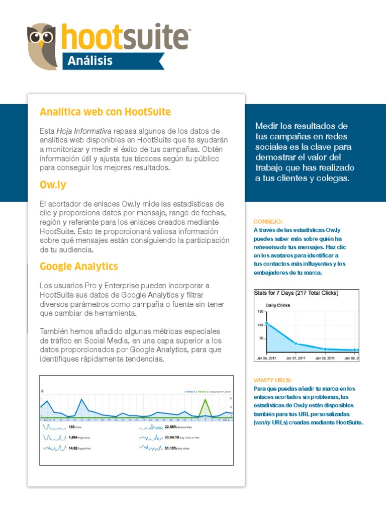 Guía Estadísticas de Hootsuite PDF | PDF | Localizador Uniforme de Recursos | Google