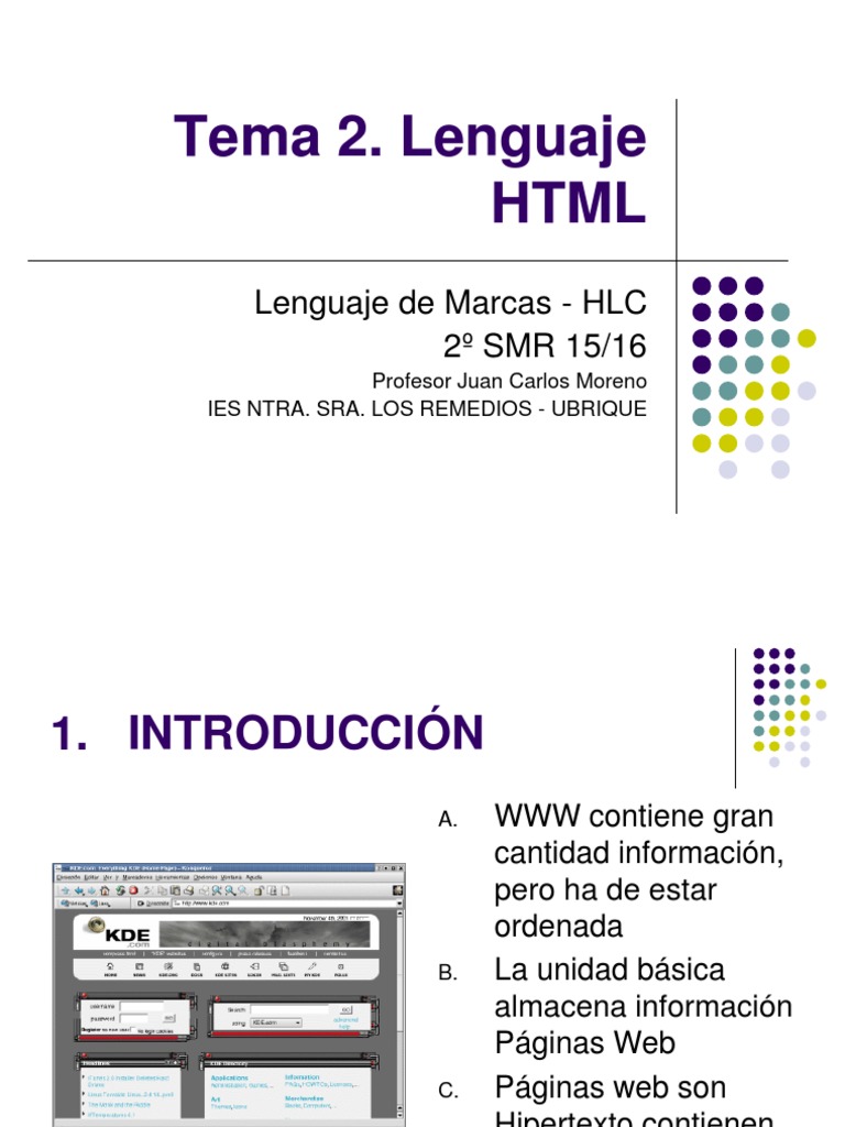 Resumen de Lenguaje HTML | PDF | HTML | Hipervínculo