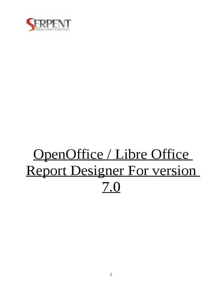 OpenOffice / Libre Office Report Designer Guide | PDF | Installation ...