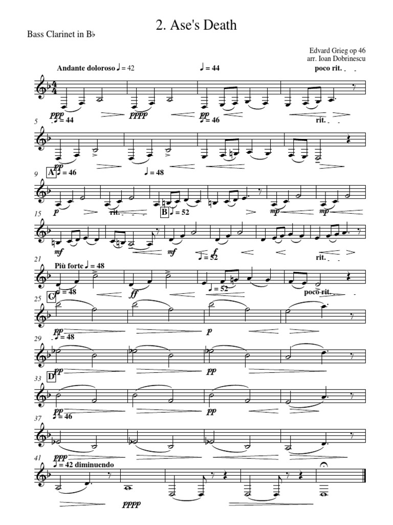 Grieg, Edvard - Ase's Death | PDF | Social Science