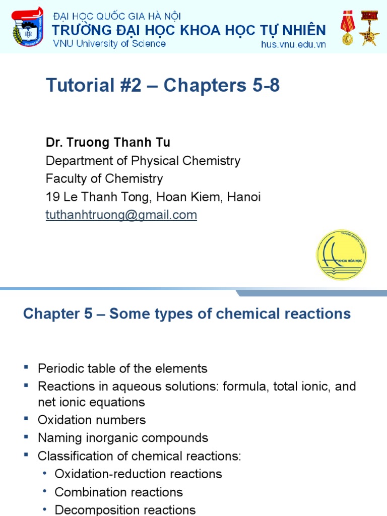 Tutorial#2 - Chapter 5-8 Exercises | Download Free PDF | Chemical Bond ...