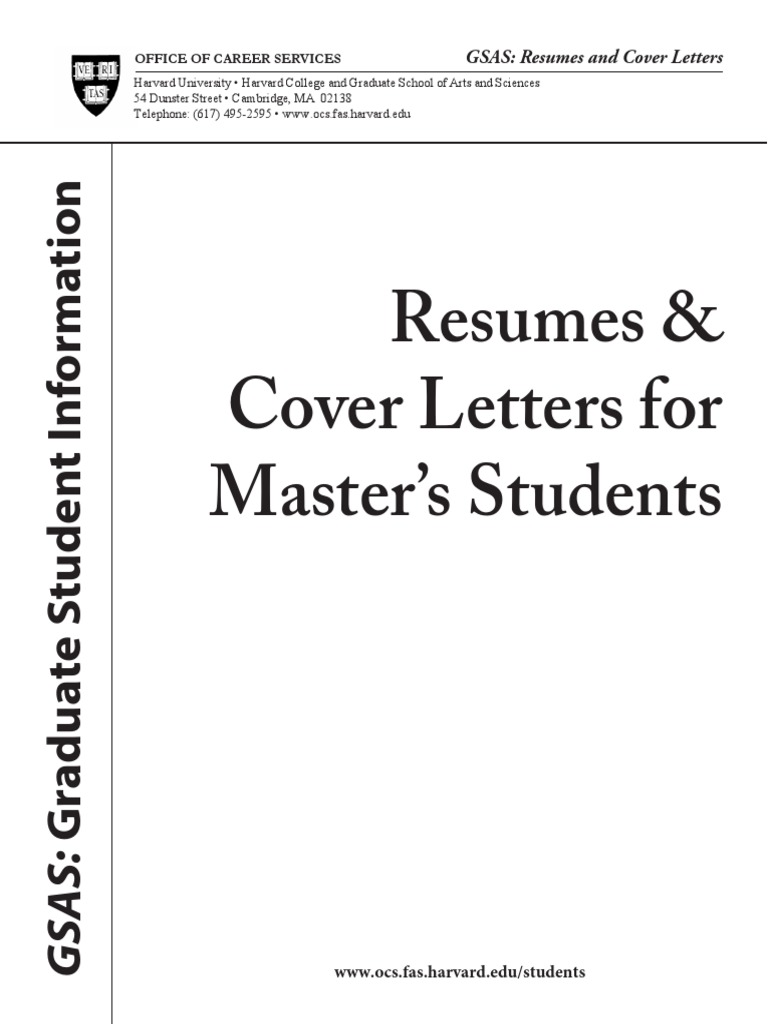 Resumes for Master's Students | PDF | Résumé | Master Of Arts