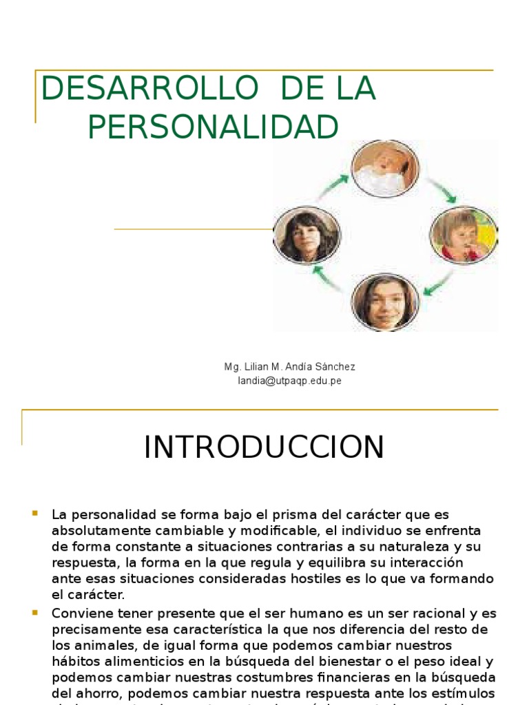 FORMACION DE LA PERSONALIDAD Semana -3.ppt | Carné de identidad ...